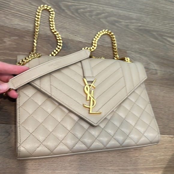 Yves Saint Laurent | Bags | Ysl Envelope Medium In Quilted Grain De ...